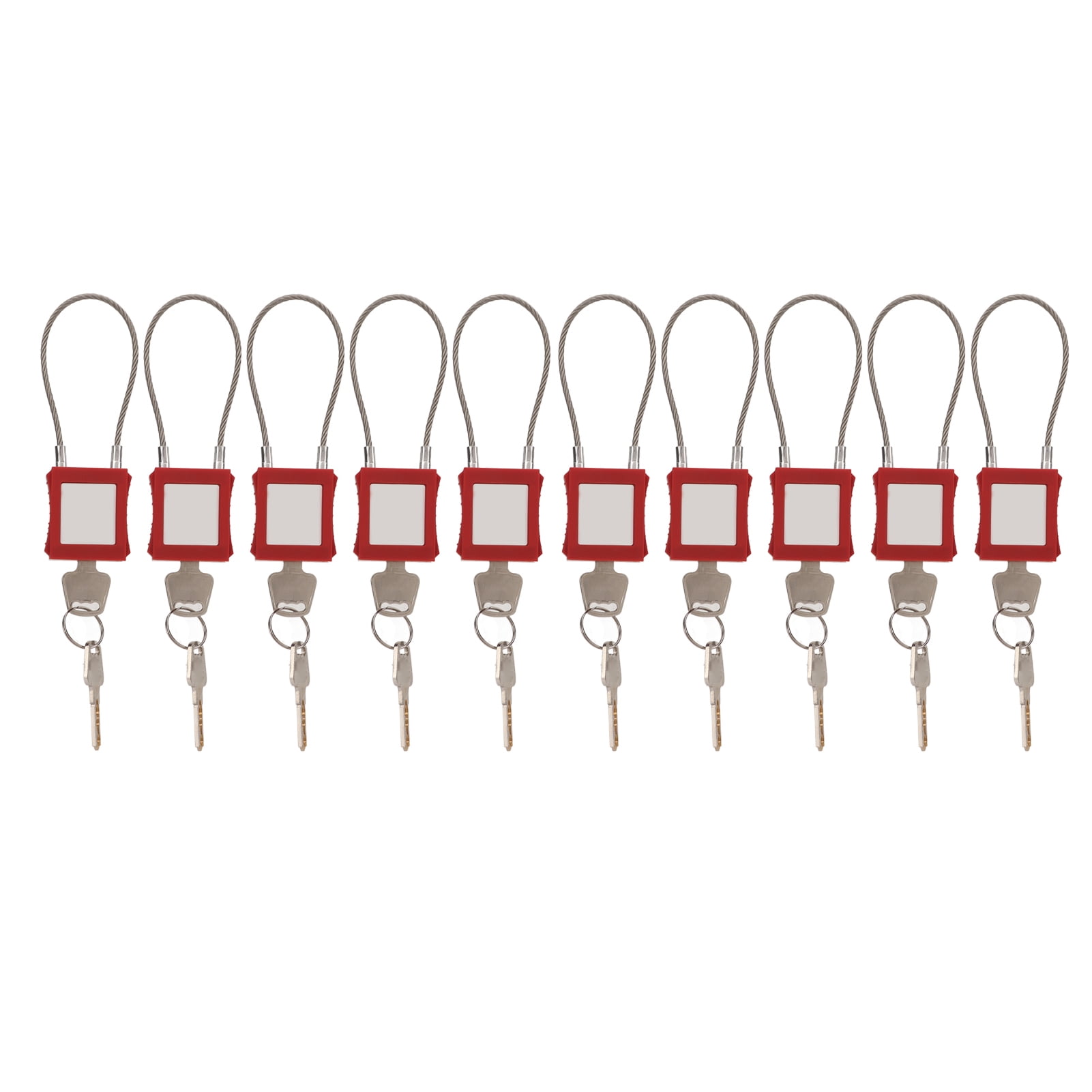 Lockout Tagout Cable Locks, 10-Piece Set with Keys, Stainless Steel ...