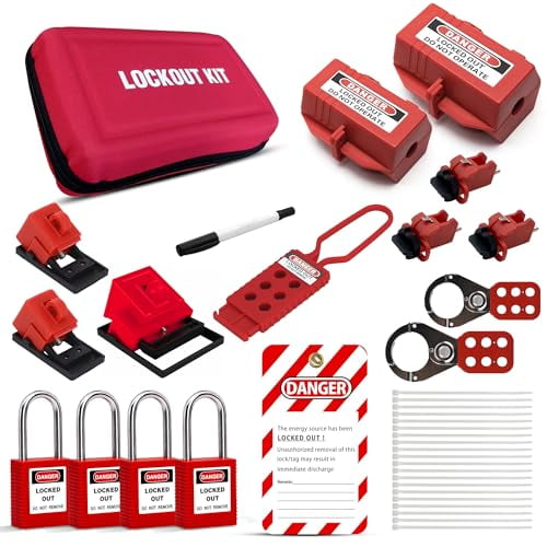 Lockout Tagout Kit Electrical Loto - Clamp-On Circuit Breaker Lockout ...