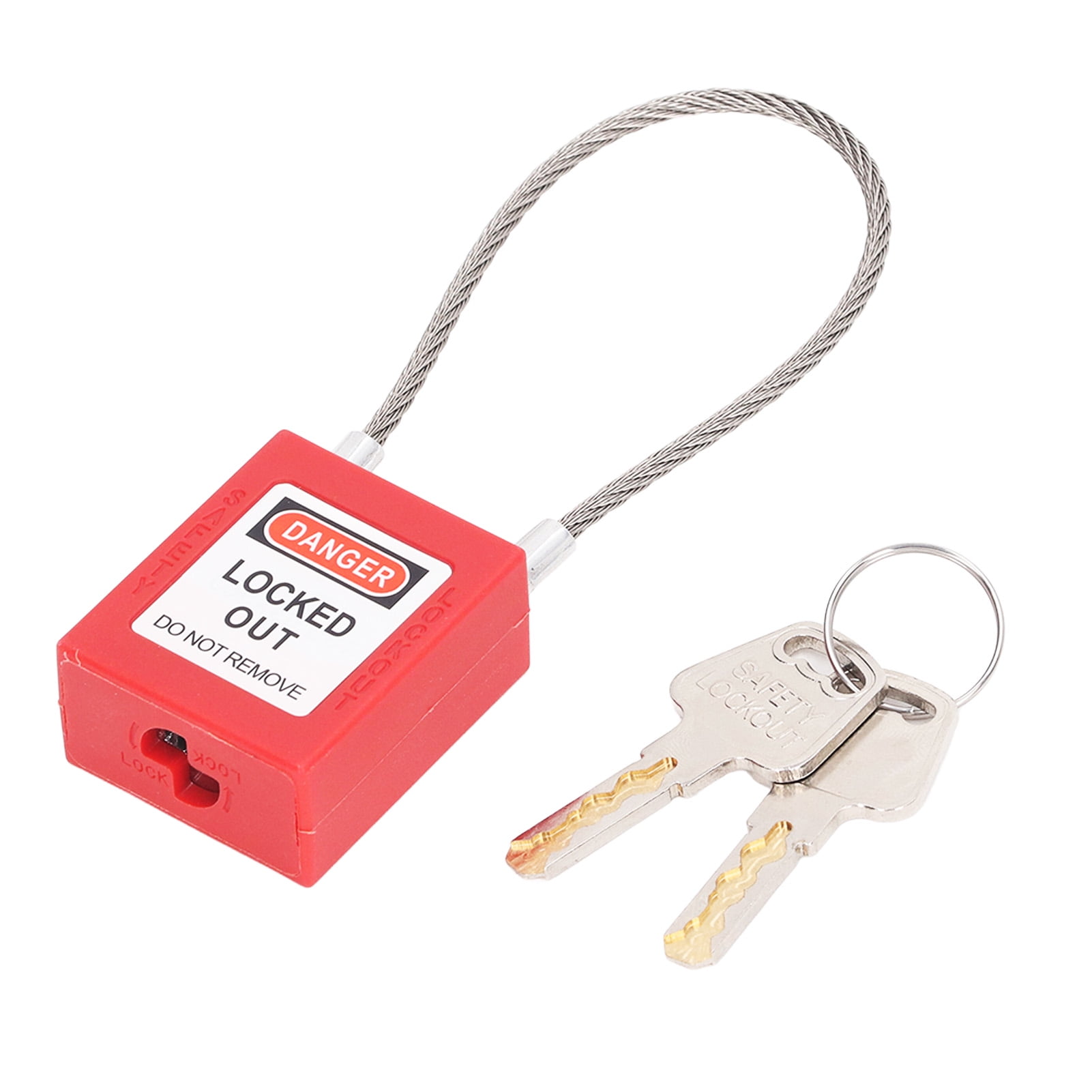 Lockout Tagout Lock Stainless Steel Cable Lock Safety Lockout Padlock ...