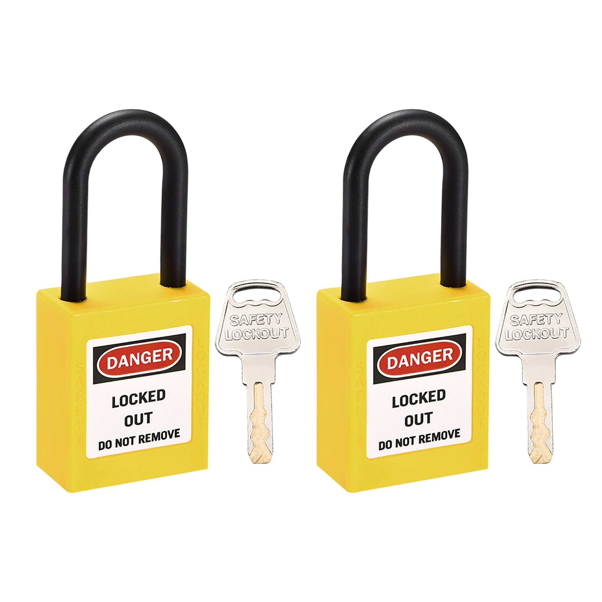 Lockout Tagout Locks, 1-1/2 Inch Shackle Key Alike Safety Padlock ...