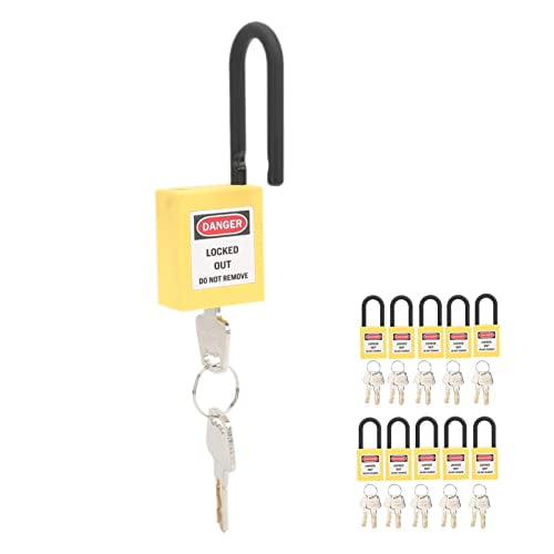 Lockout Tagout Locks, 10 Sets 38mm Safety Padlocks with 20 Key Lock Out Tag Out Padlocks Set ...