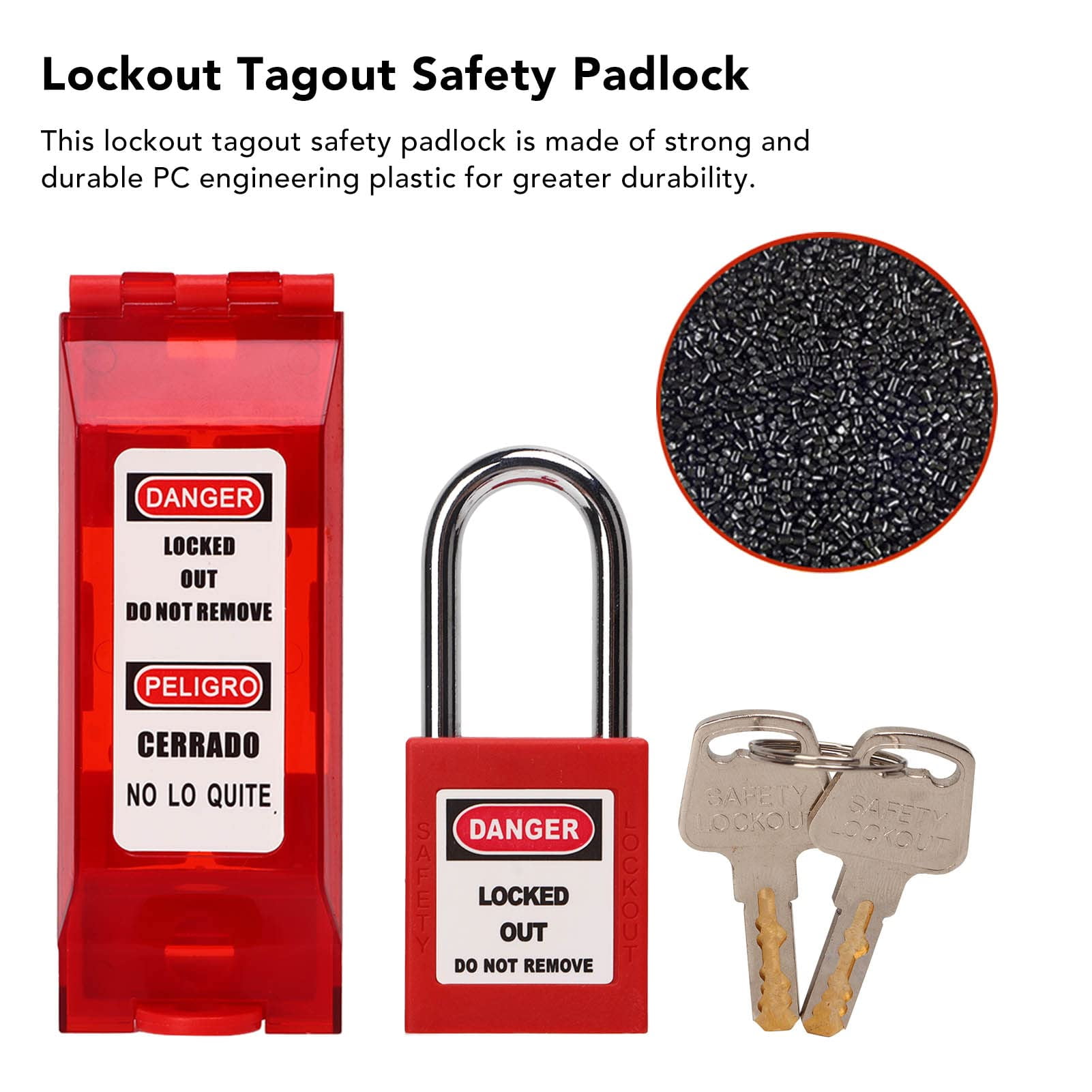 Lockout Tagout Locks Kit, Universal Lockout Padlock, With Transparent ...