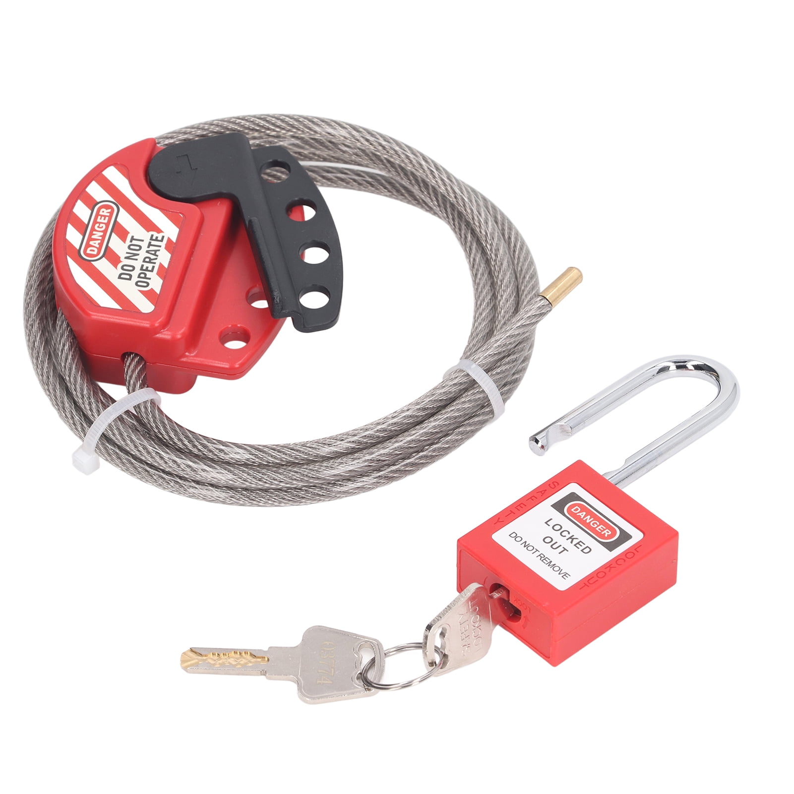 Lockout Tagout Locks Set, Stainless Steel Red Loto Locks Safety Padlock ...