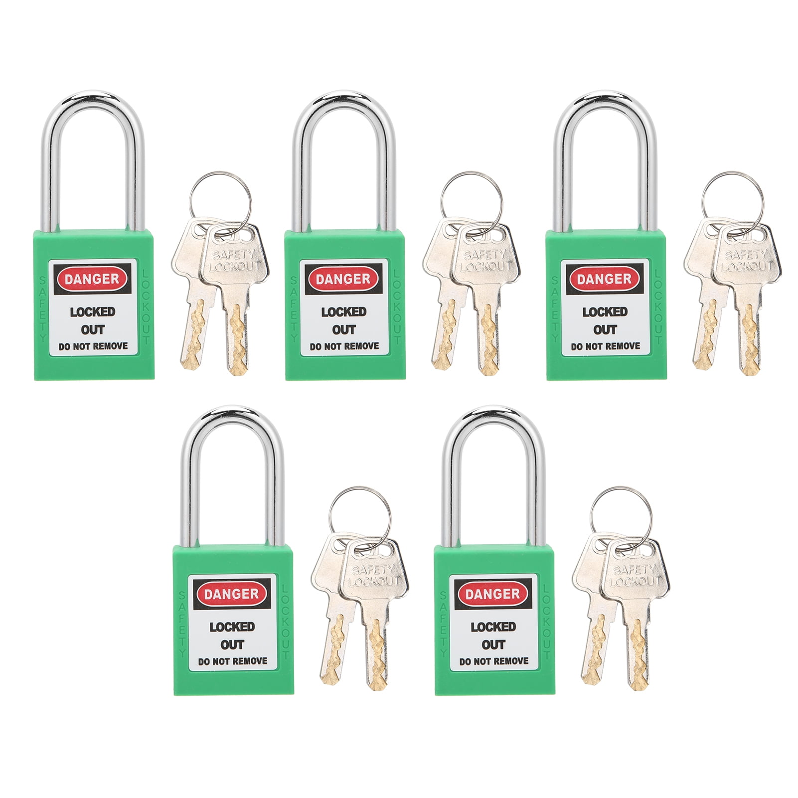 Lockout Tagout Padlock Set - 38mm HardWearing 10 Keys Writable Label ...