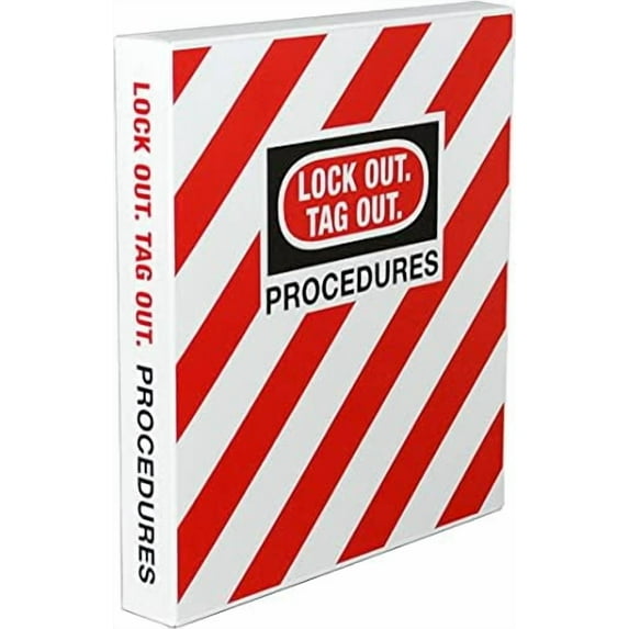 Lockout/Tagout Procedure Binder with Metal D-Rings - 1.5 Inch Spine ...
