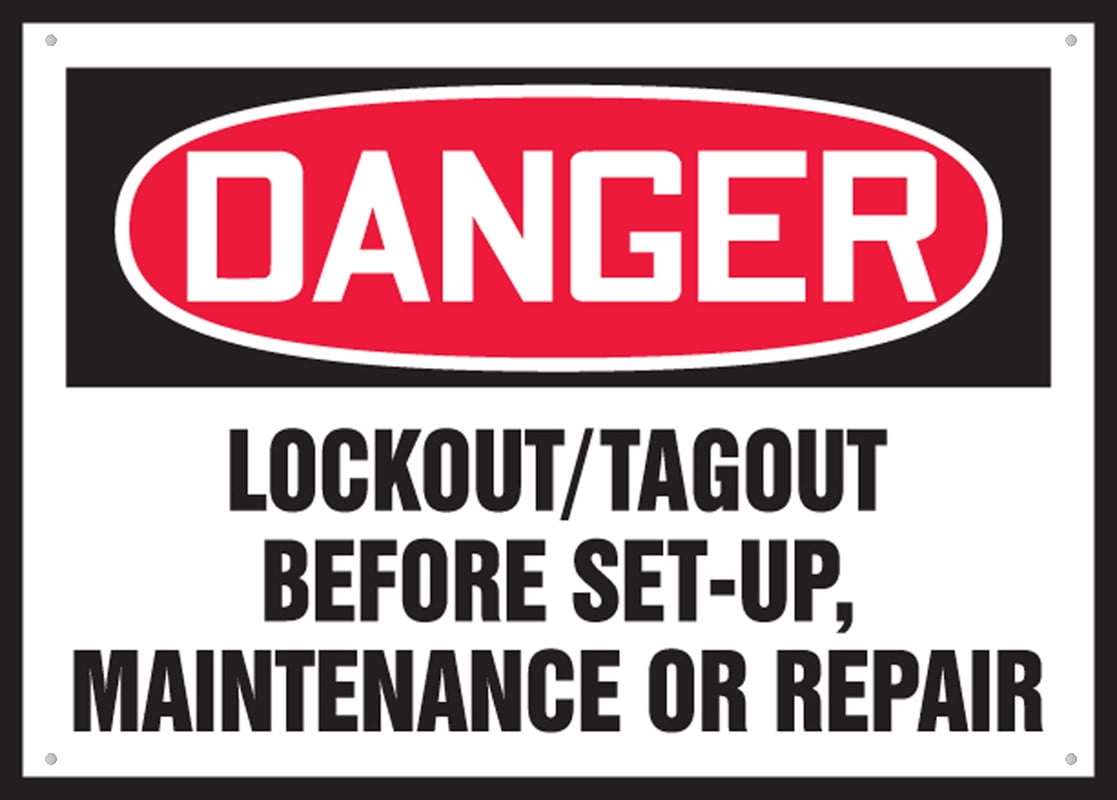 Lockout Tagout Safety Labels 12 X 8 Inch Metal Sign, Rustproof Aluminum ...