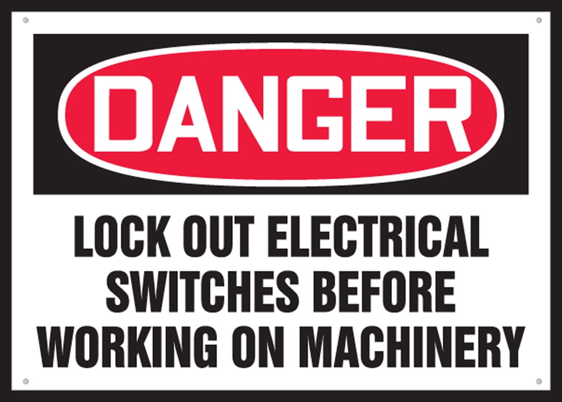 Lockout Tagout Safety Labels 8 X 12 Inches Rust Free . Aluminum - Uv ...