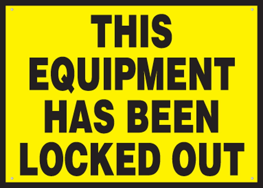 Lockout Tagout Safety Labels 8 X 12 Inches Rust Free . Aluminum - Uv ...