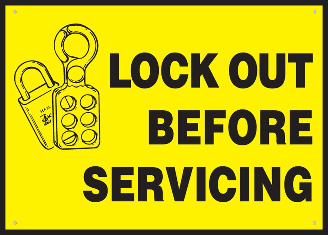 Lockout Tagout Safety Labels For Home 12X8 Inch Rust Free Aluminum,Uv ...