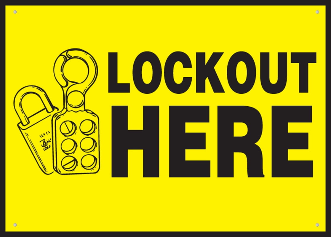 Lockout Tagout Safety Labels Outdoor Metal Sign - 12 X 8 Metal Signs ...