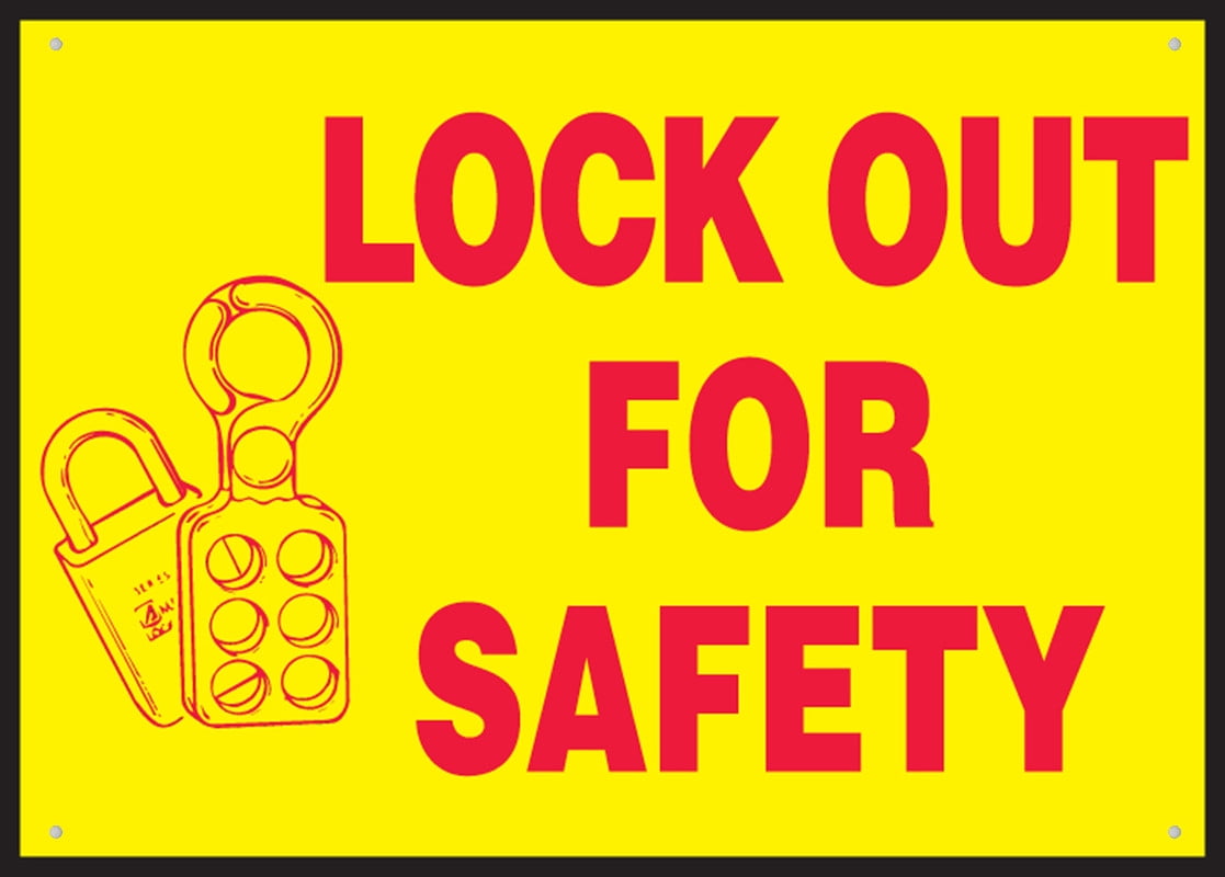 Lockout Tagout Safety Labels Outdoor Signs Aluminum 12X8 Inch Uv Ink ...