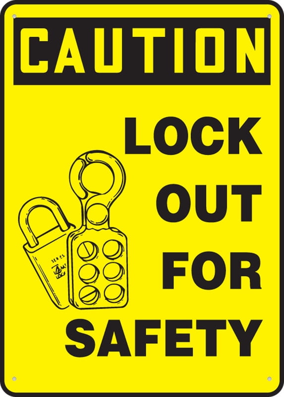 Lockout Tagout Sign 12X8 Inches Metal Aluminum Signs, Weather Resistant ...