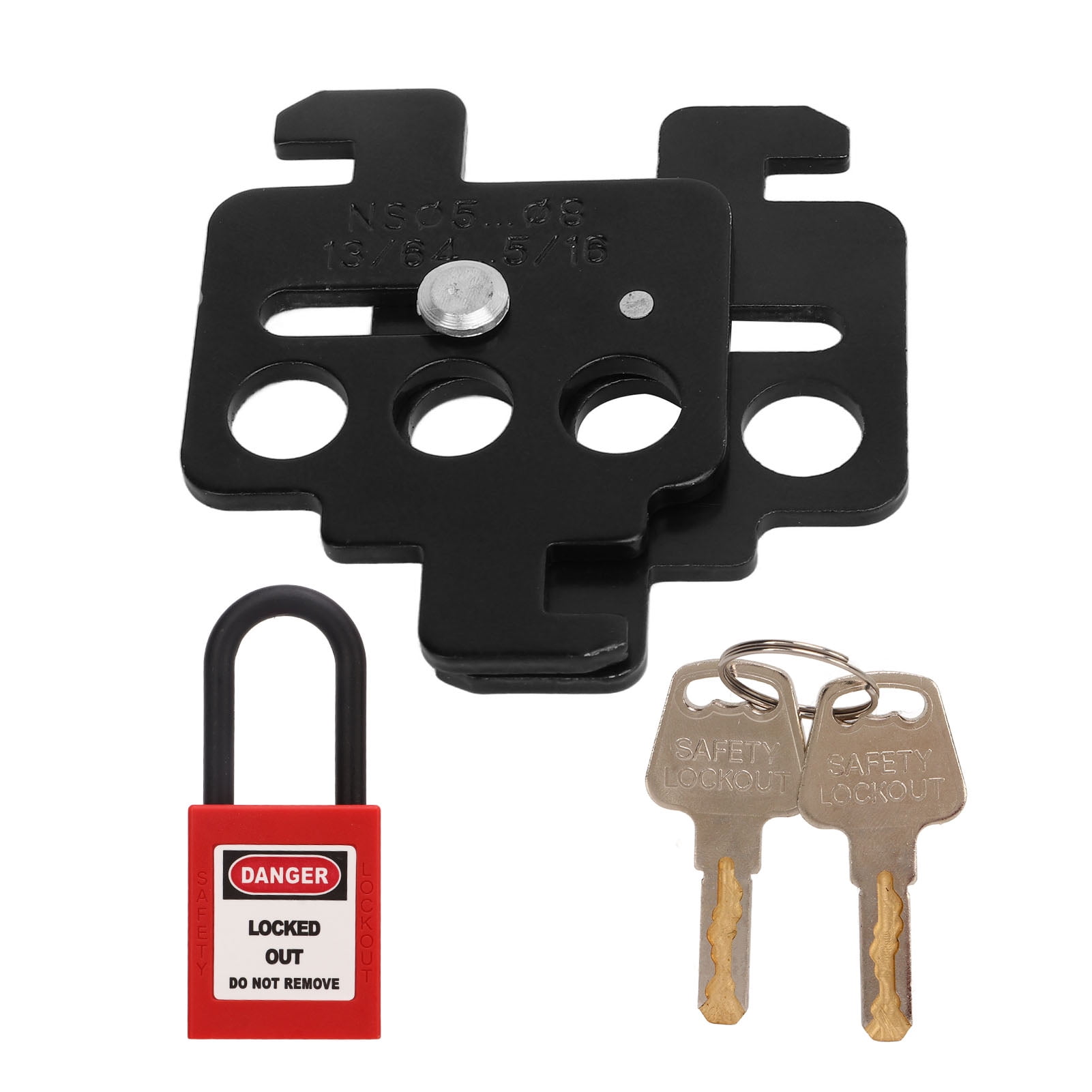 Lockout Tagout Steel Circuit Breaker Lock 38mm Shackle Nylon Padlock ...