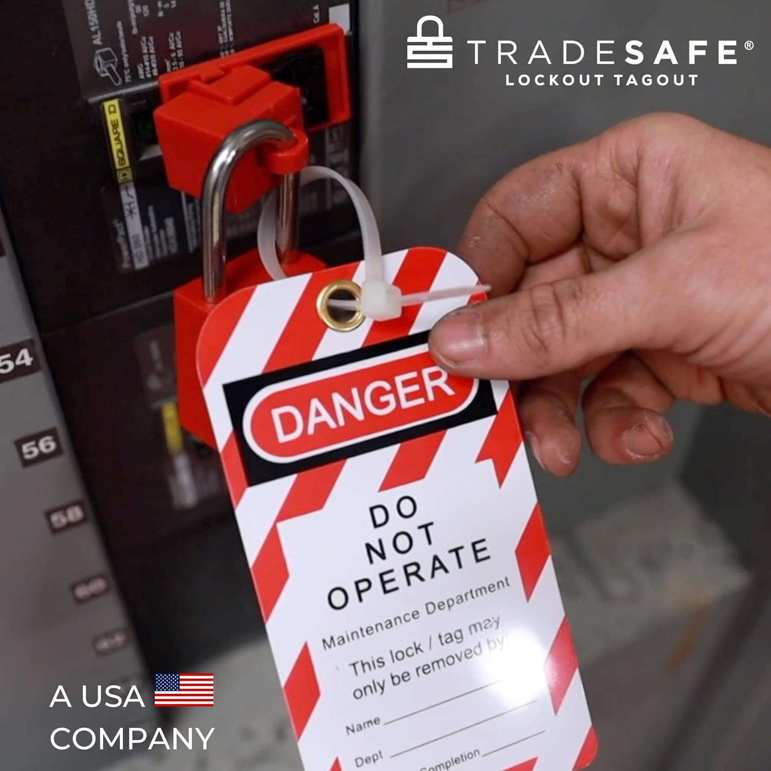 Lockout Tagout Tags - 25 Danger Do Not Operate Tags with 25 Zip Ties ...