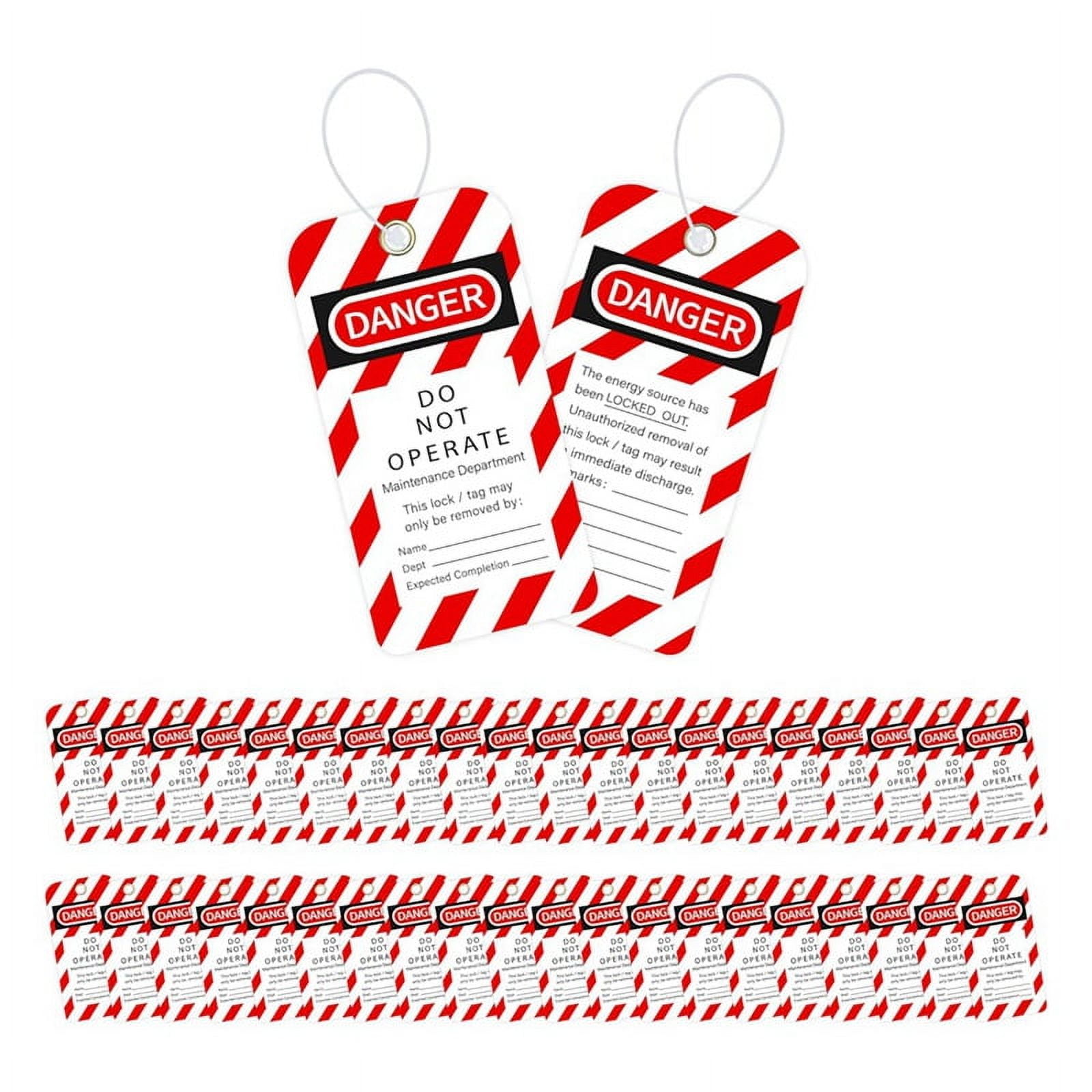 Lockout Tagout Tags, 3 X 5.75-Inch, 40 Danger Do Not Operate Tags with ...