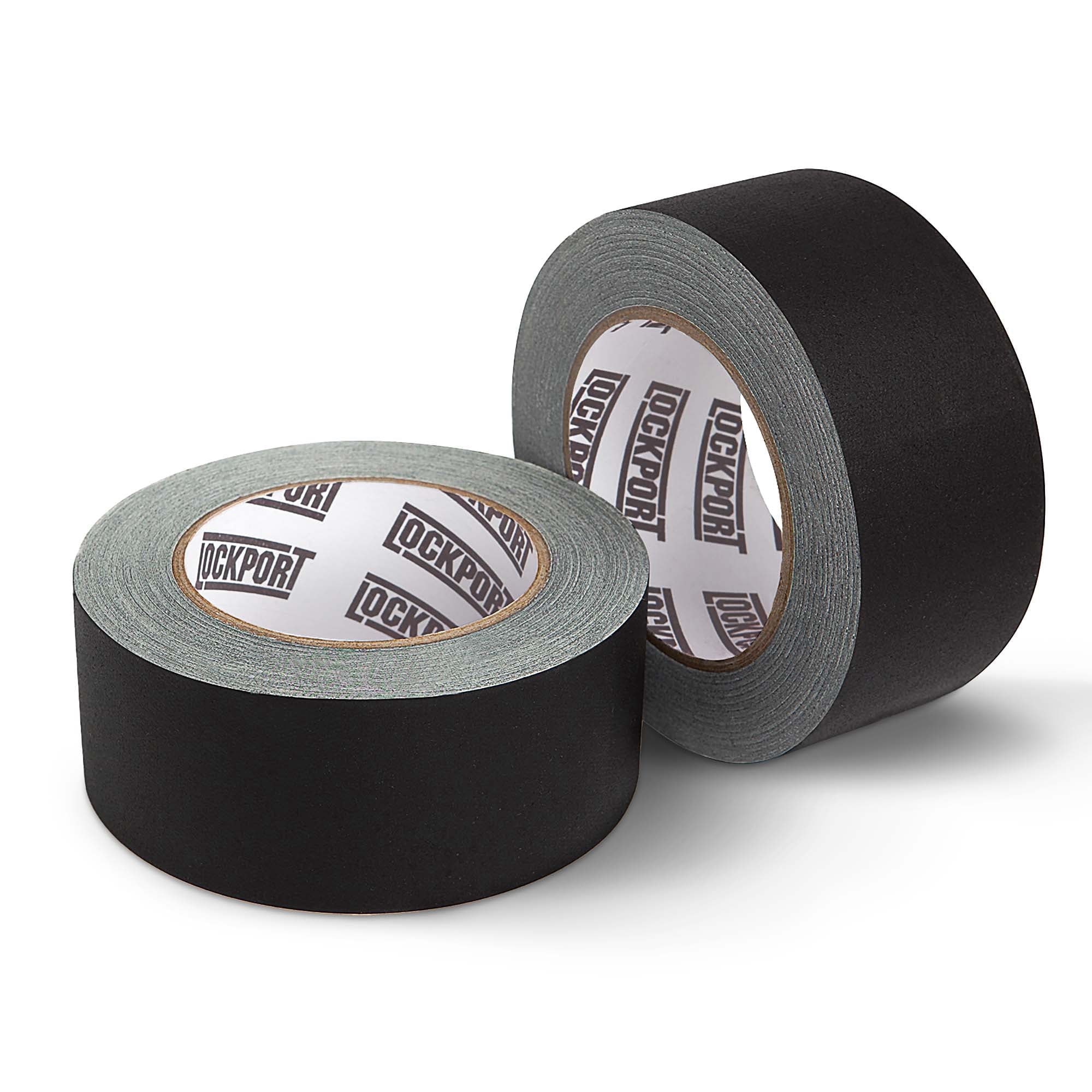 Lockport Black Gaffers Tape 2 Pack - 30 Yards x 2 Inch - Waterproof, No ...