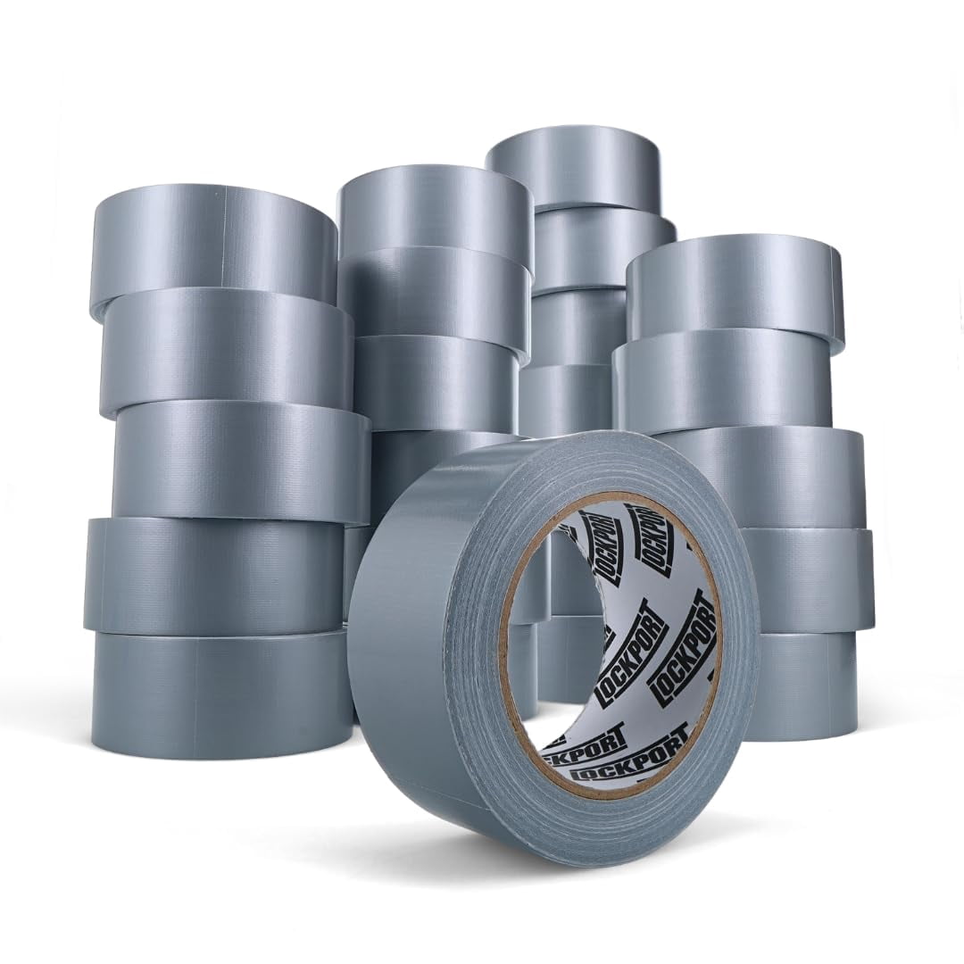 Lockport Silver Duct Tape Strong Flexible Waterproof 24 Roll 1.88 Inch ...