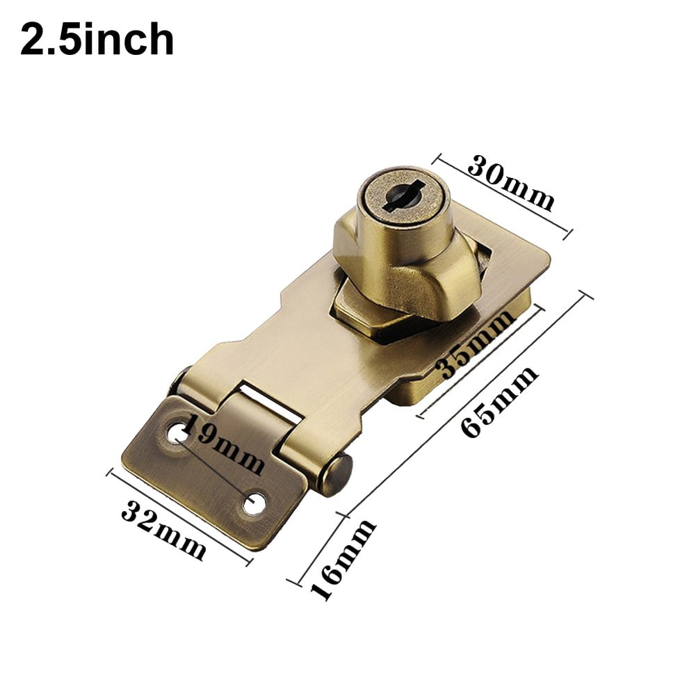 Locks Keyed Locking Hasp Locks with Keys And Screws Thick Door Safety ...