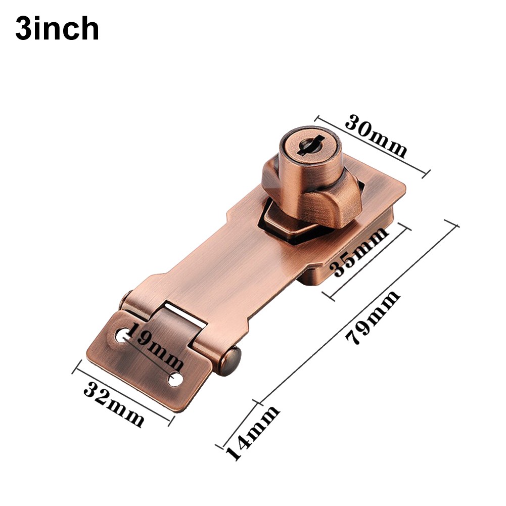 Locks Keyed Locking Hasp Locks with Keys and Screws Thick Door Safety ...