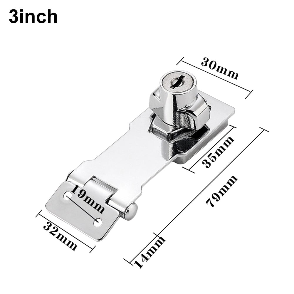 Locks Keyed Locking Hasp Locks with Keys and Screws Thick Door Safety ...