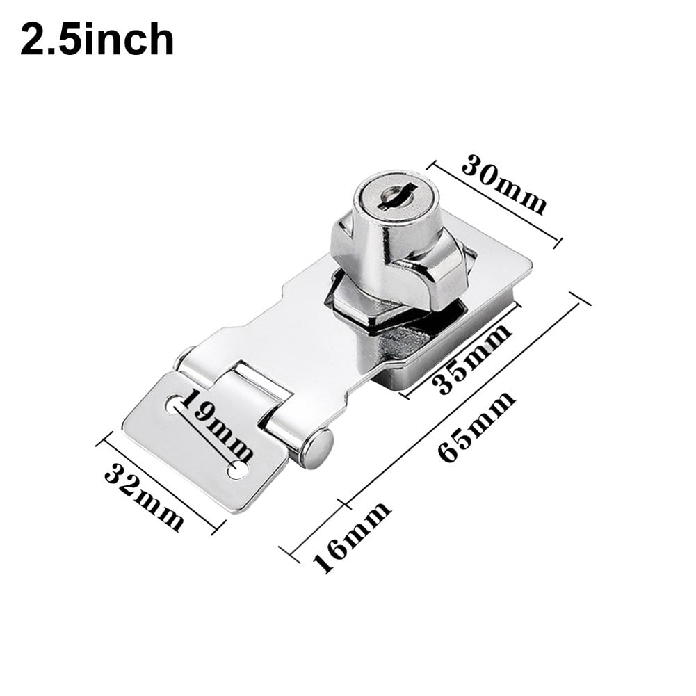 Locks Keyed Locking Hasp Locks with Keys and Screws Thick Door Safety ...