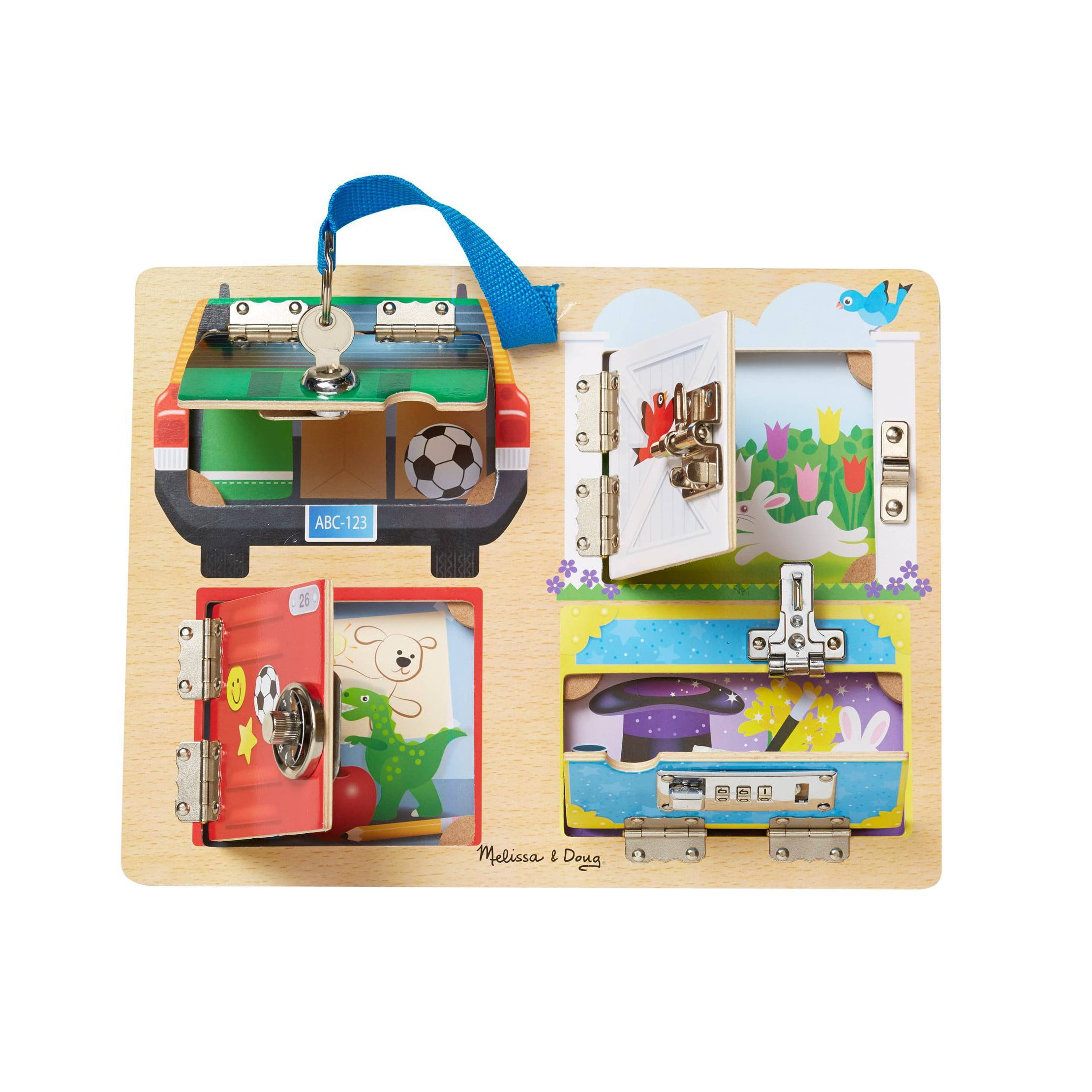Locks and Latches Board Wooden Educational Toy - Walmart.com