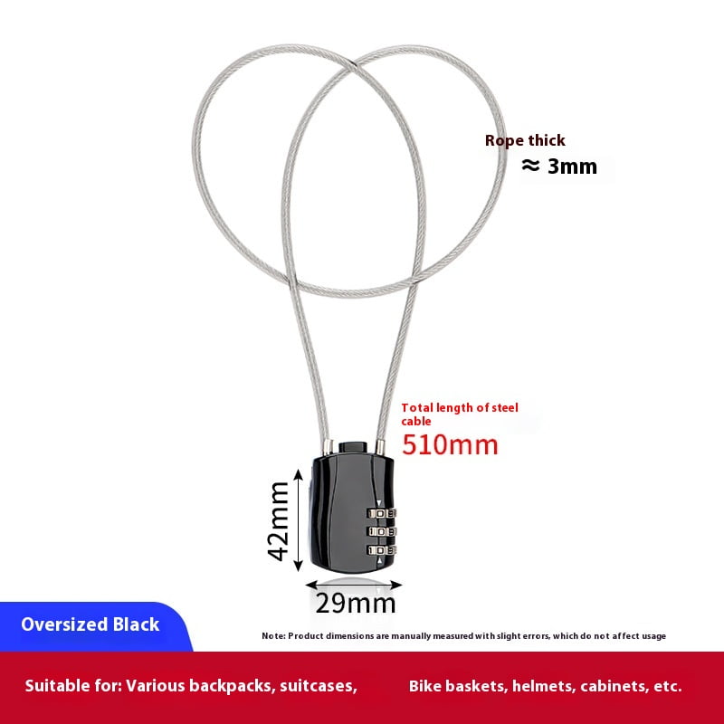 Locks for Luggage,Luggage Locks Waterproof Locker Lock with Extra Long Cable Multipurpose ...
