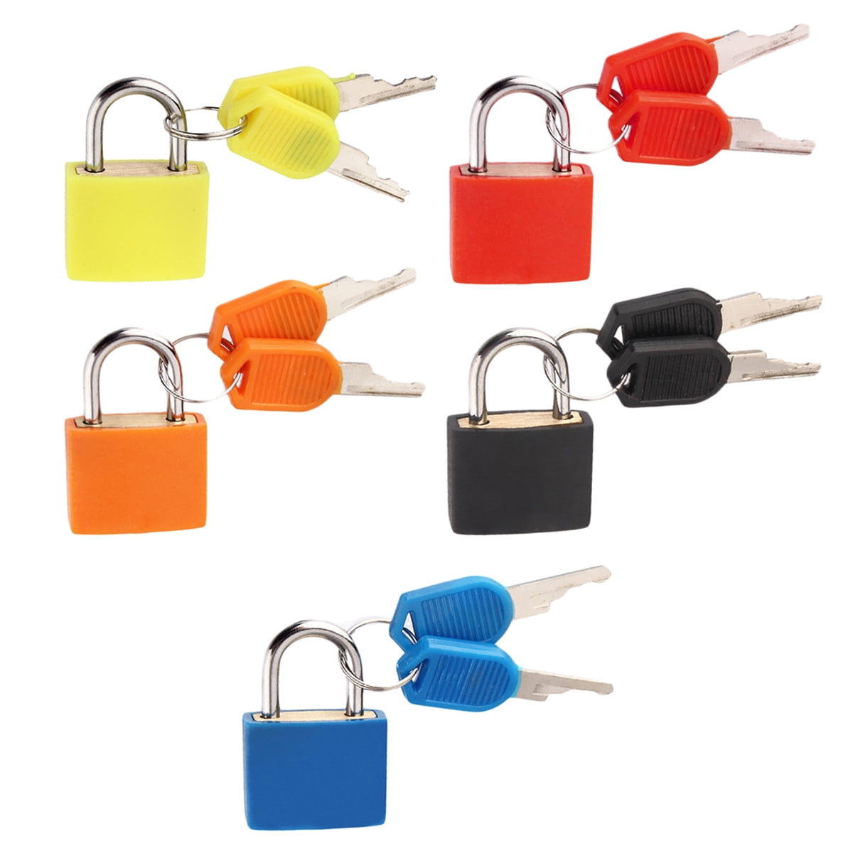 Locks with Keys, 5 Colors Small Suitcase Luggage Padlocks with Keys ...