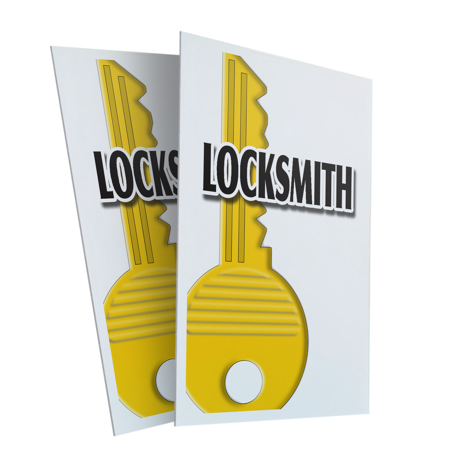 Locksmith (2-PACK) 24" x 36" Plastic Signs | Sign Insert 4mm Corrugated ...
