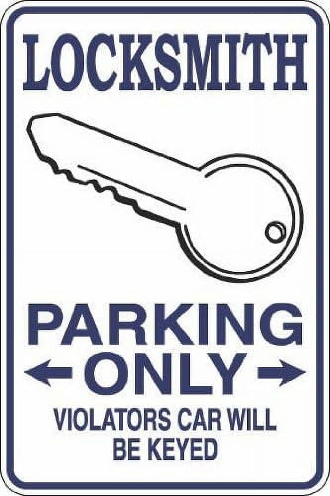 Locksmith Parking Keyed 8" x 12" Metal Novelty Sign Aluminum S330 ...