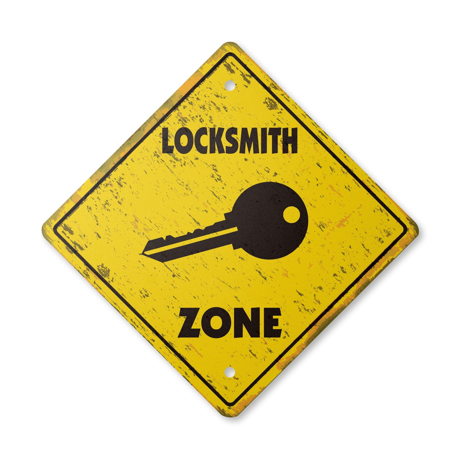 Locksmith Vintage Crossing Sign Zone Xing | Indoor/Outdoor Plastic | 12 ...