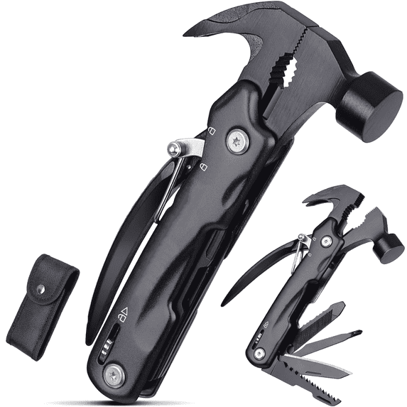 Lockways Fathers Day Gift Utility Hammer 12 in 1 Multi Tool Kit, Pocket ...