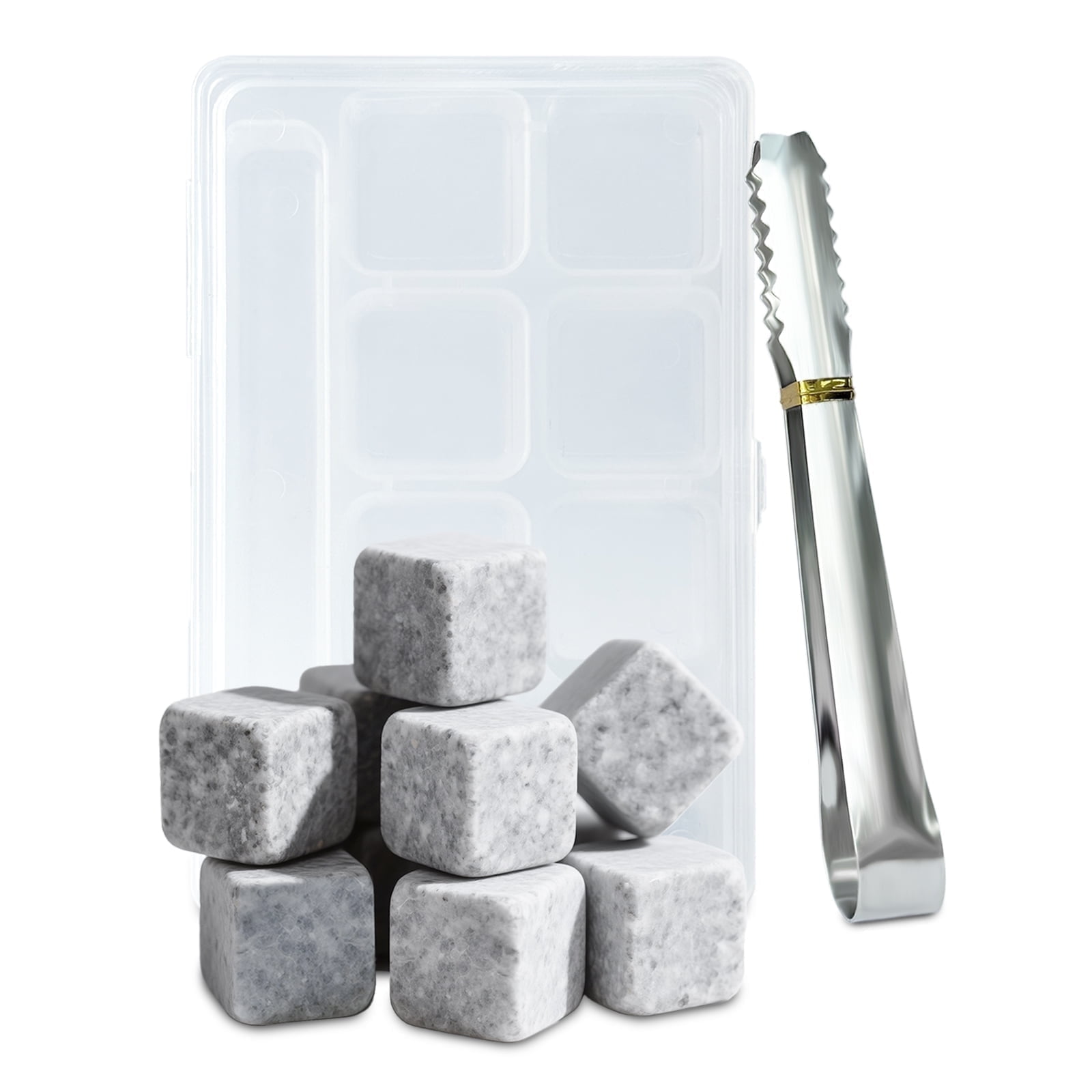 Lockways Whiskey Stones Set, 8Pcs Chill Cooling Stone Natural Rock for ...