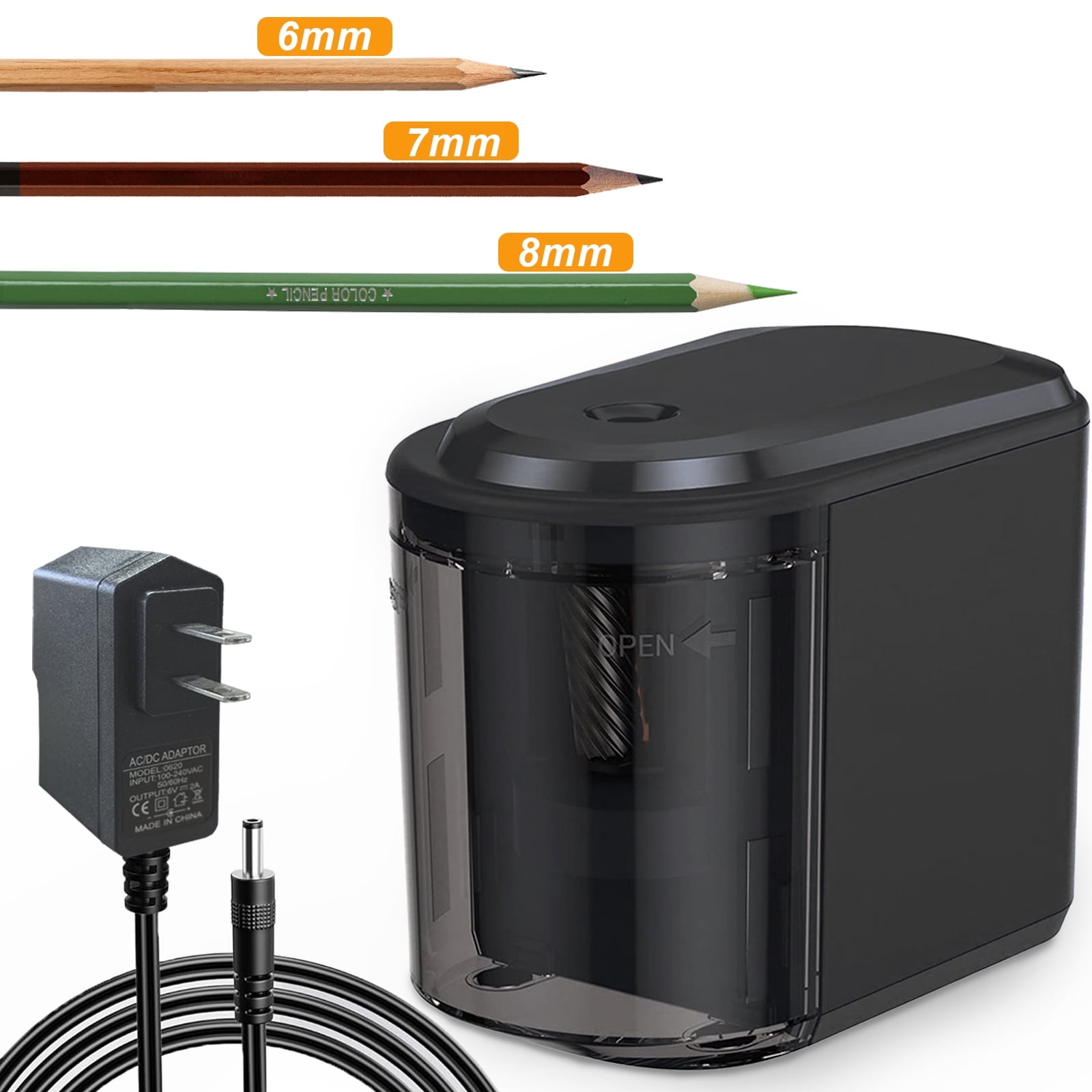 JILoffice Electric Pencil Sharpener, Auto Stop Pencil Sharpener for No ...