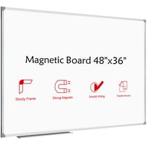 Global Industrial™ Magnetic Whiteboard - 48 x 36 - Steel Surface - Pack ...