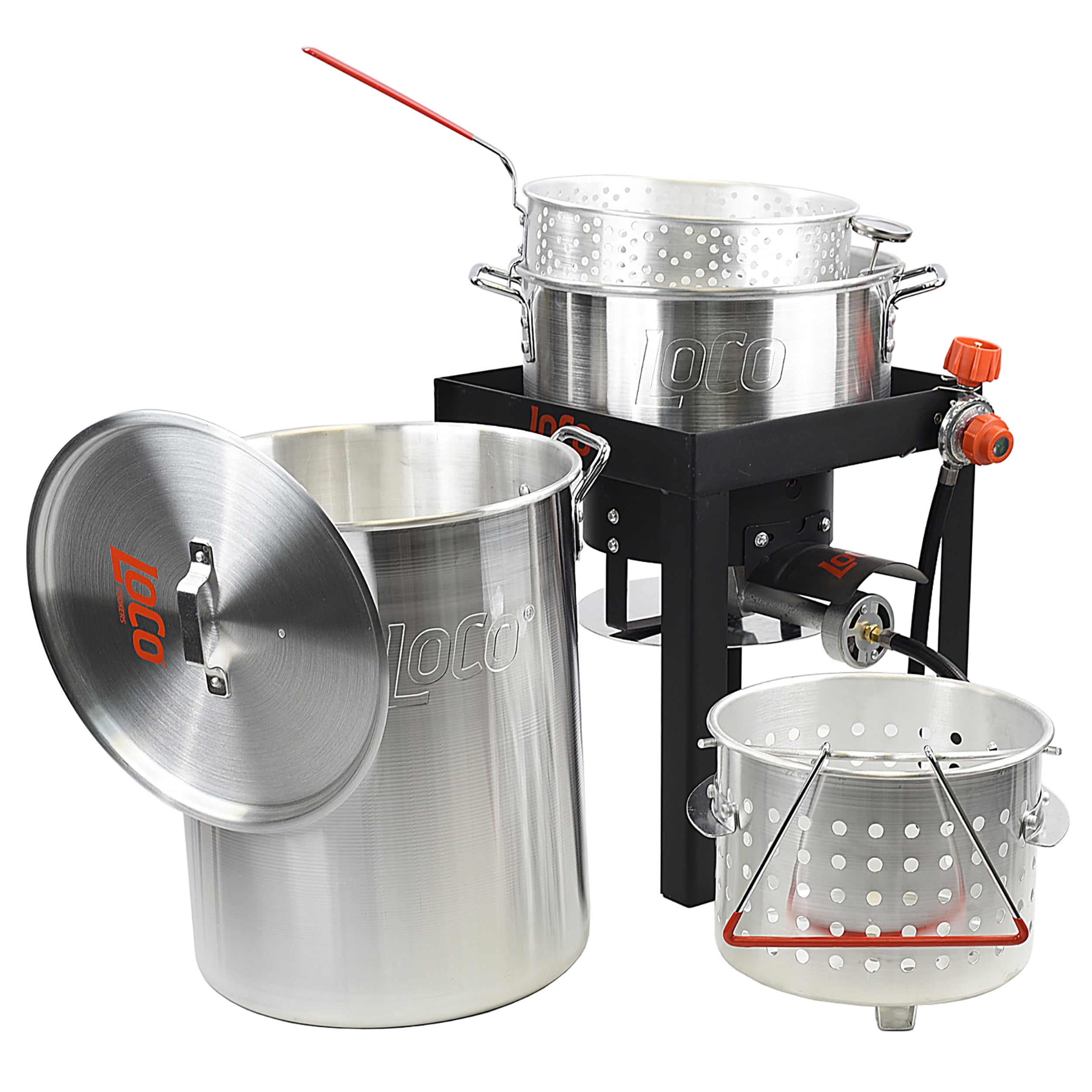 Loco Cookers 30 Quart Propane Boil, Fry & Steam Kit - Walmart.com
