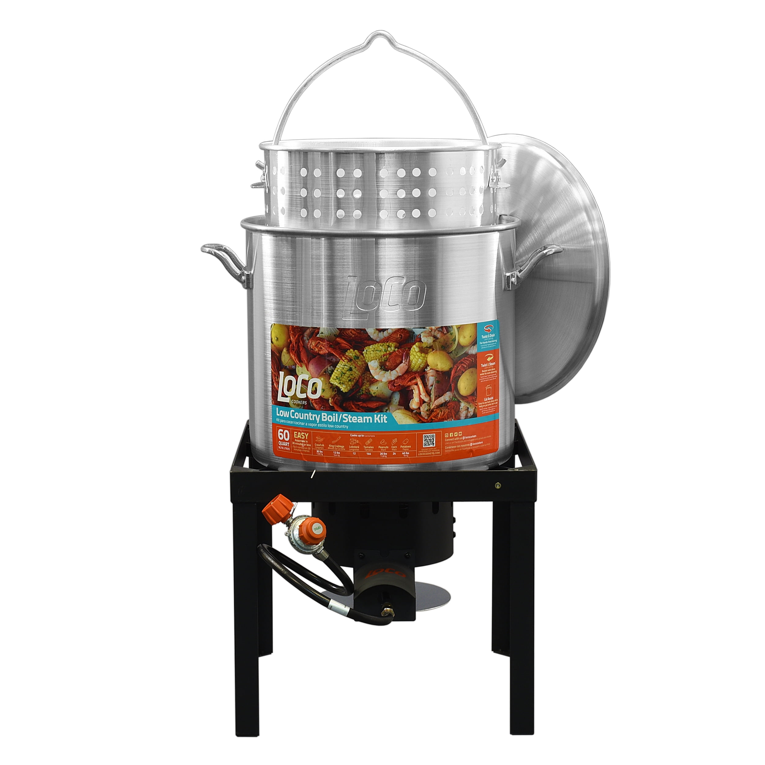 Loco Cookers 60 Quart Propane Low Country Boiler Kit - Walmart.com
