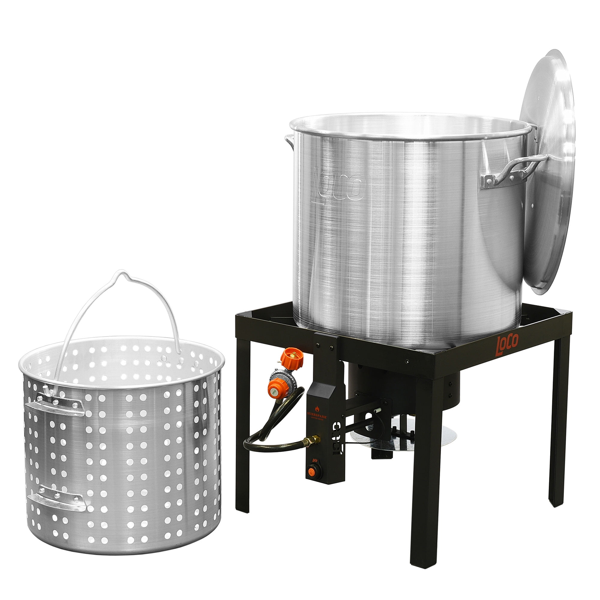 Loco Cookers 80 Quart SureSpark Seafood Boil & Steam Kit - Walmart.com