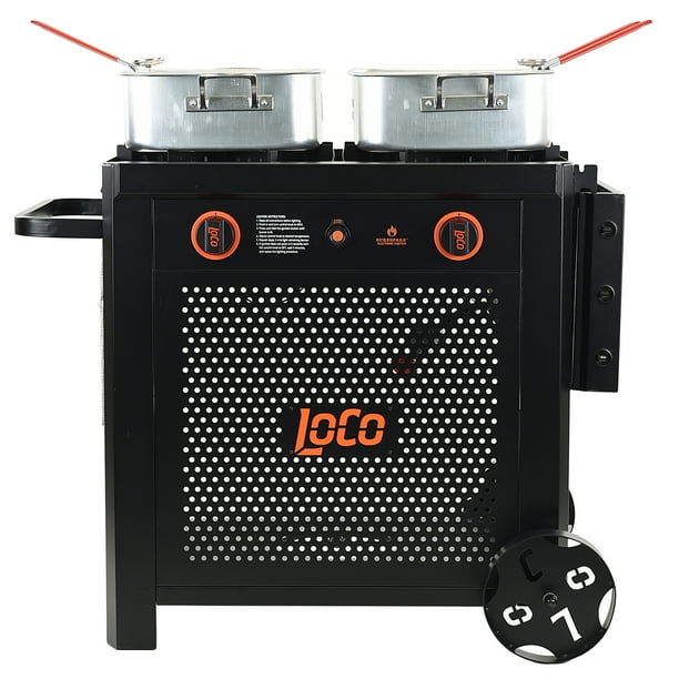 Loco Cookers Propane Dual Burner Fry Cart - Walmart.com