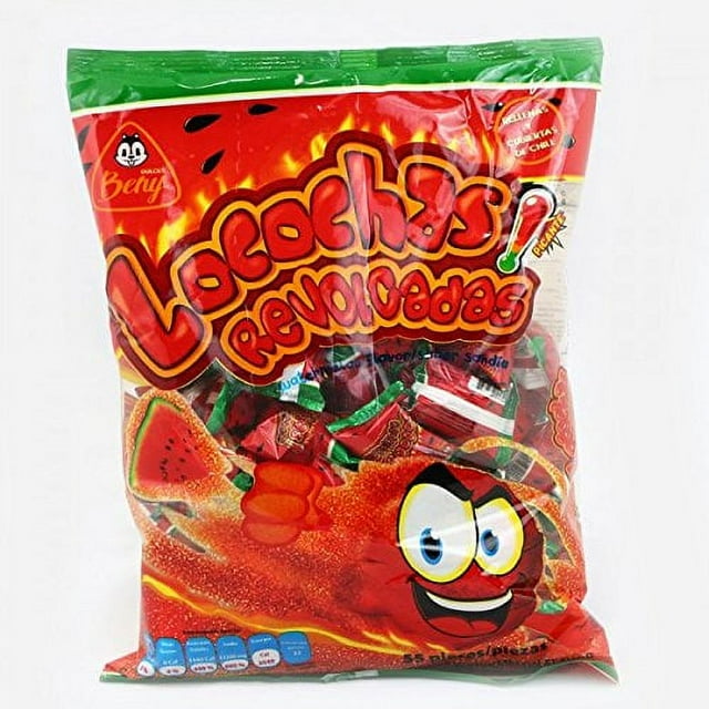 Locochas Revolcadas Watermelon flavor hard candy with spicy chili ...