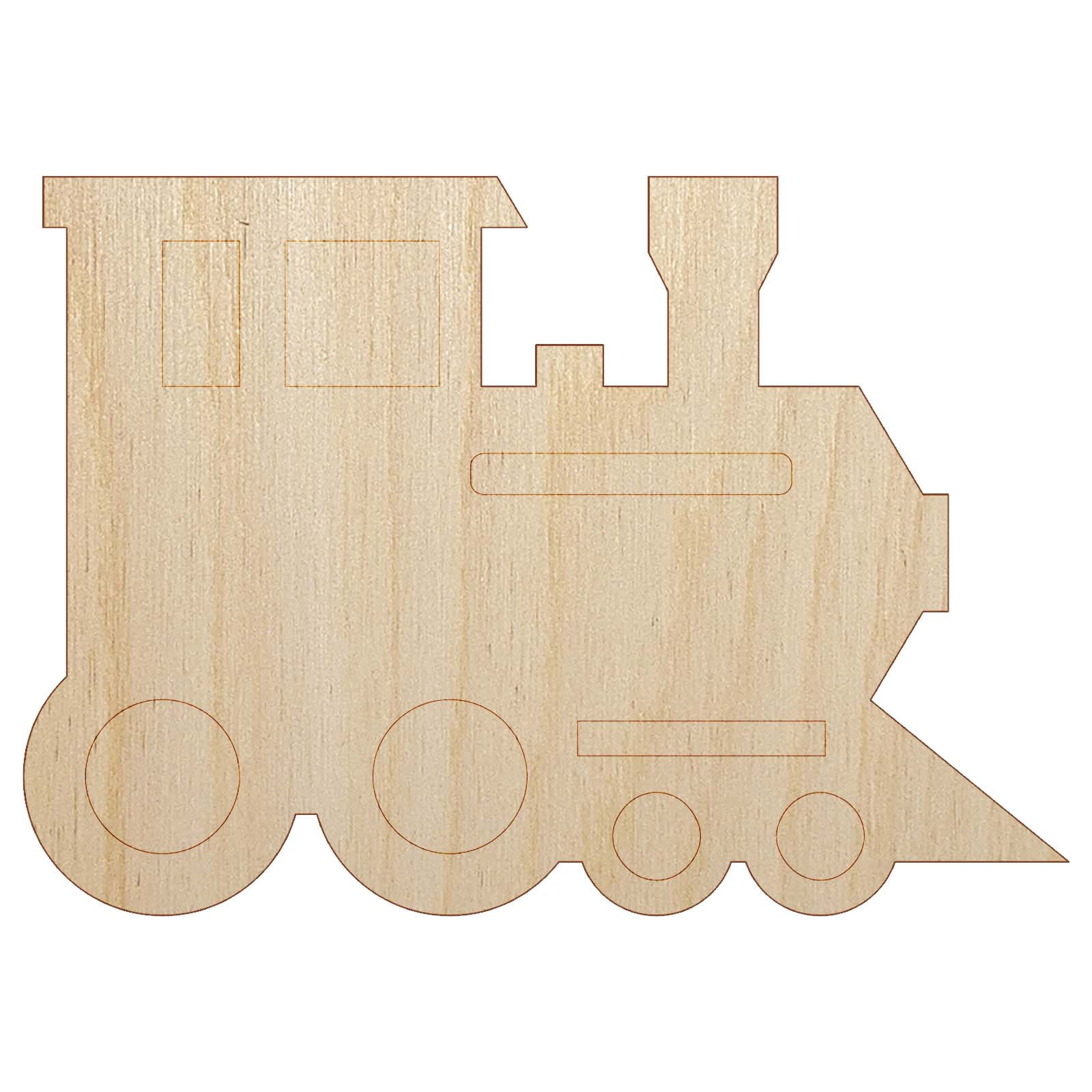 Locomotive Railway Train Engine Wood Shape Unfinished Piece Cutout ...
