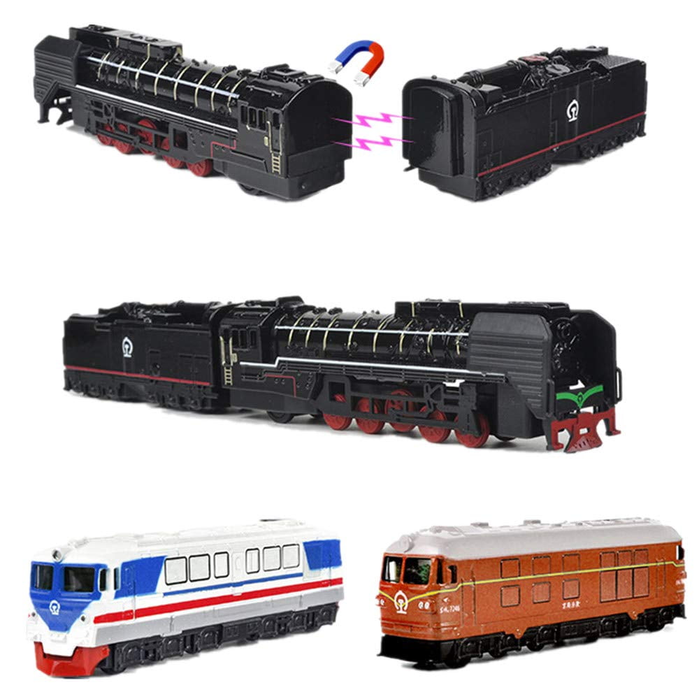 Locomotive Train Model Toy Pullback Retro Steam Train Magnetic ...