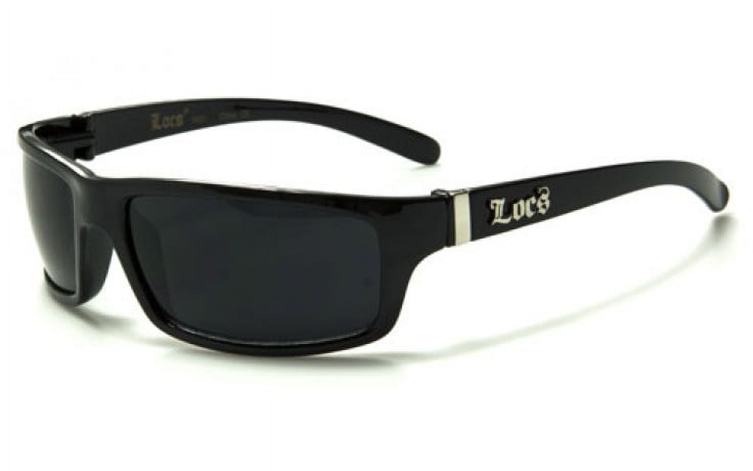 Locs 9025 BLACK Sunglasses Gangster Shades - Walmart.com