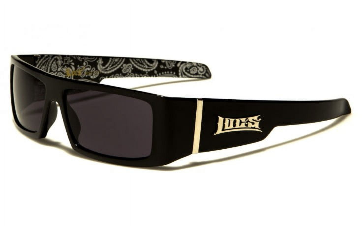 Locs 9058 Black w/ SILVER BANDANA Sunglasses Gangster Shades - Walmart.com