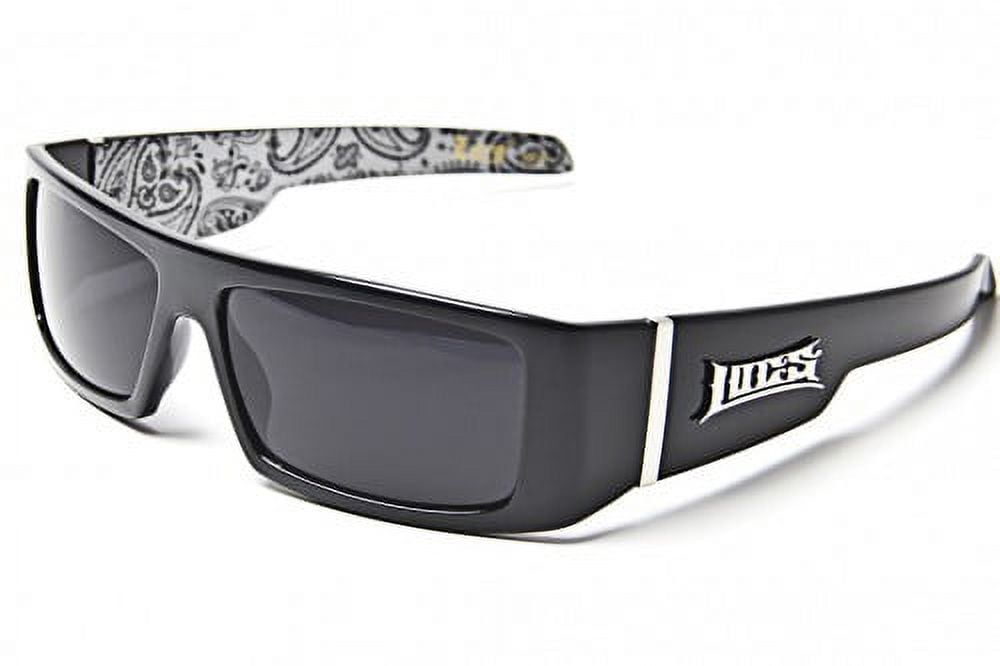 Locs 9058 Black w/ White BANDANA Sunglasses Gangster Shades - Walmart.com
