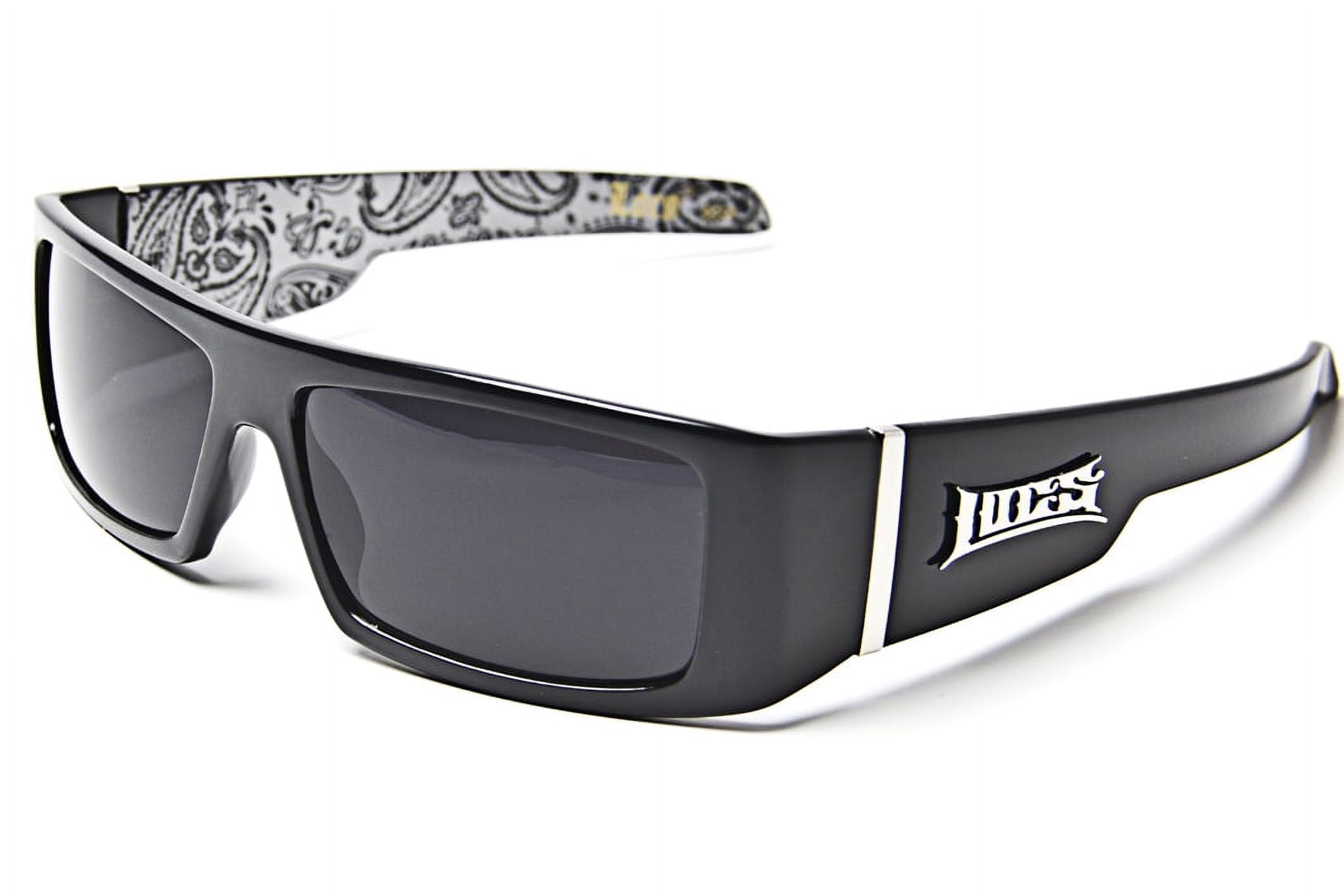 Locs 9058 Black w/ White Bandana Sunglasses NWT Hardcore Gangster OG ...