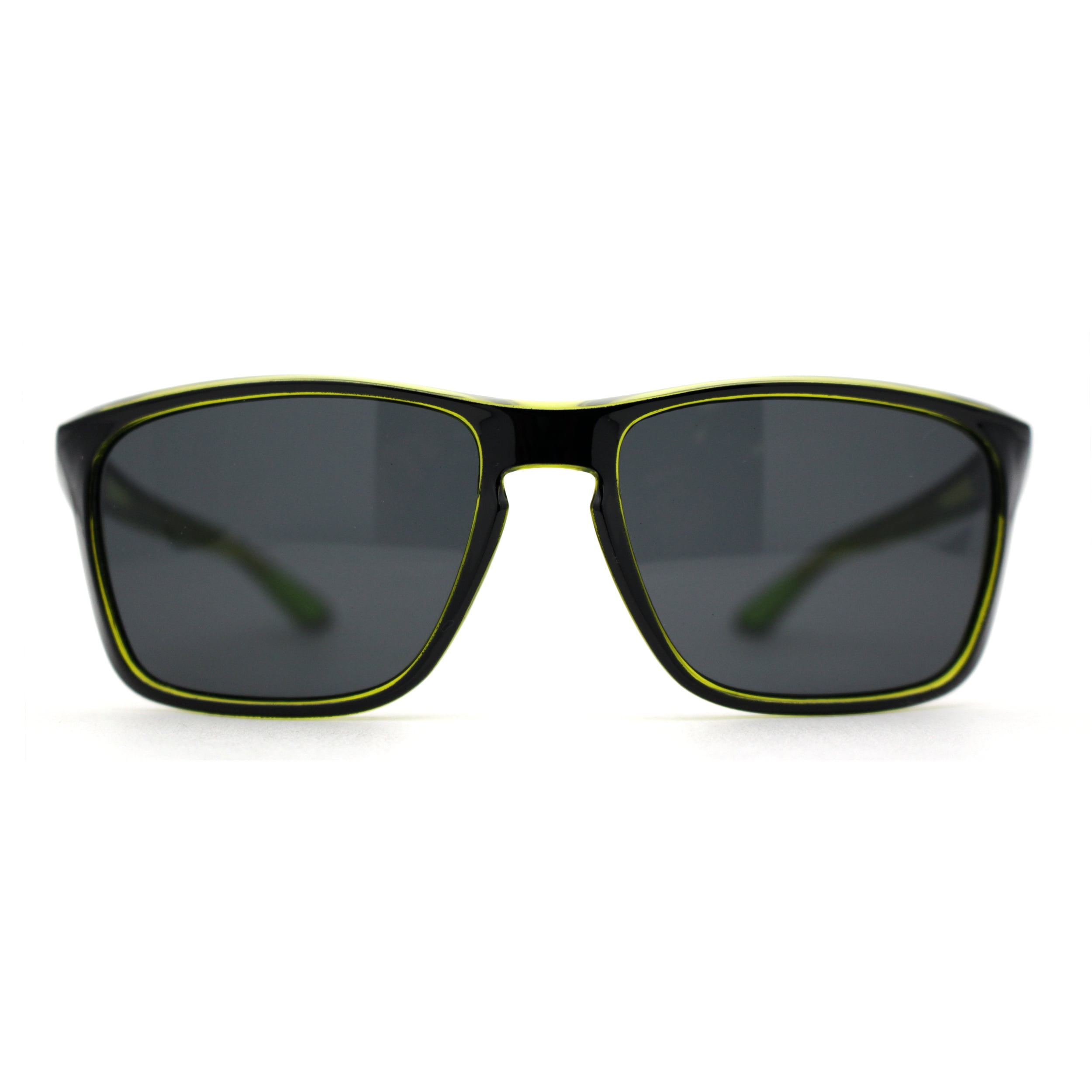 Locs Classic Sport Keyhole Bridge Gangster Shade Sunglasses Black Green ...