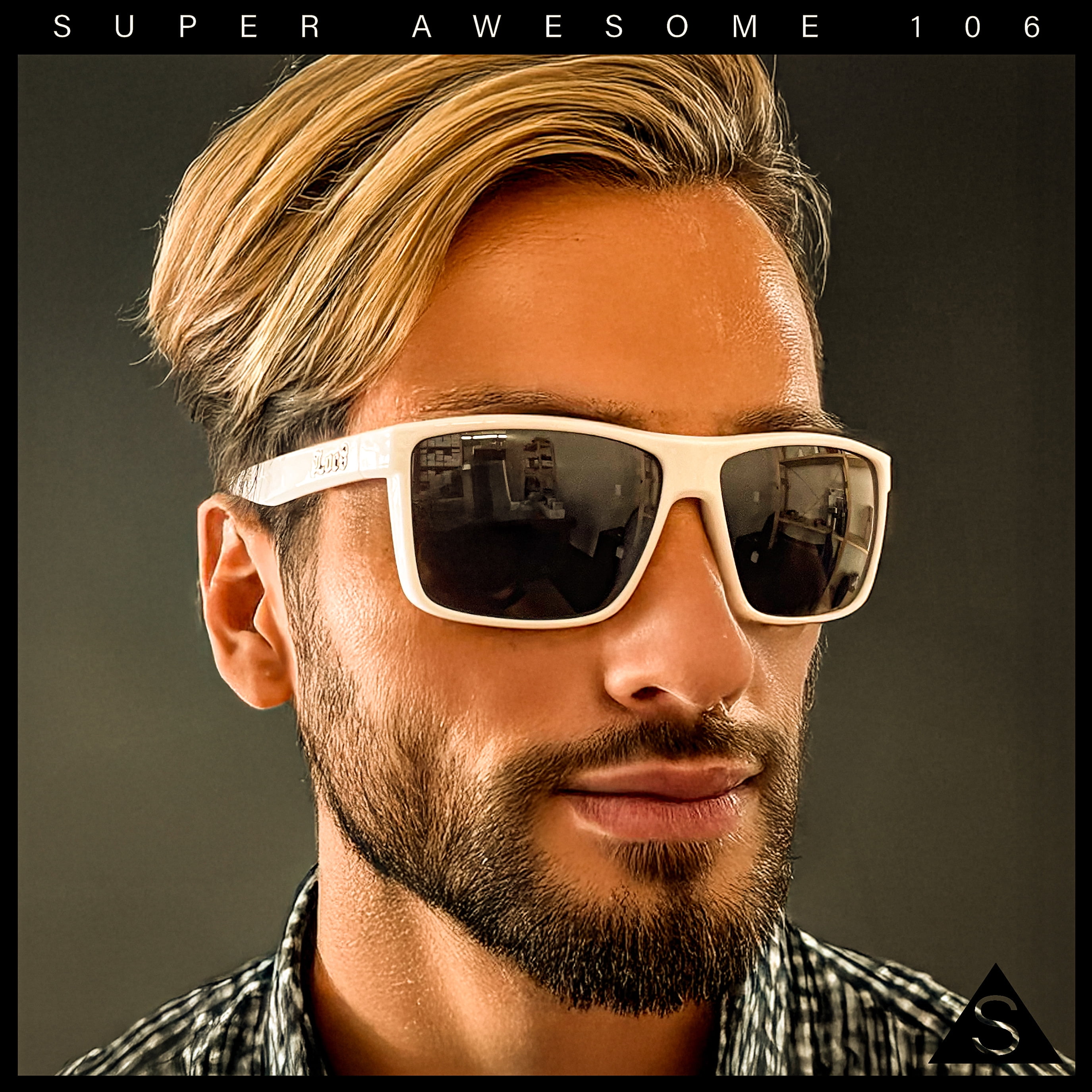 Locs Mens Gangster White Frame Sport Horn Rim Classic 90s Manly ...