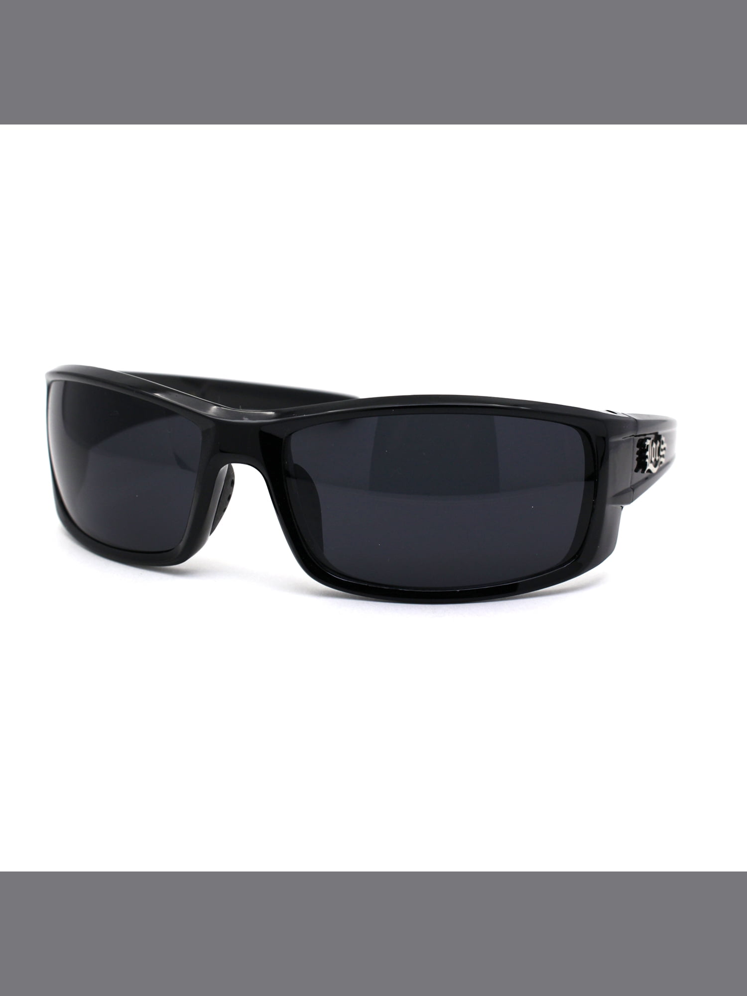 Locs Mens Rectangular Warp Gangster Cholo Sunglasses Black Orange ...