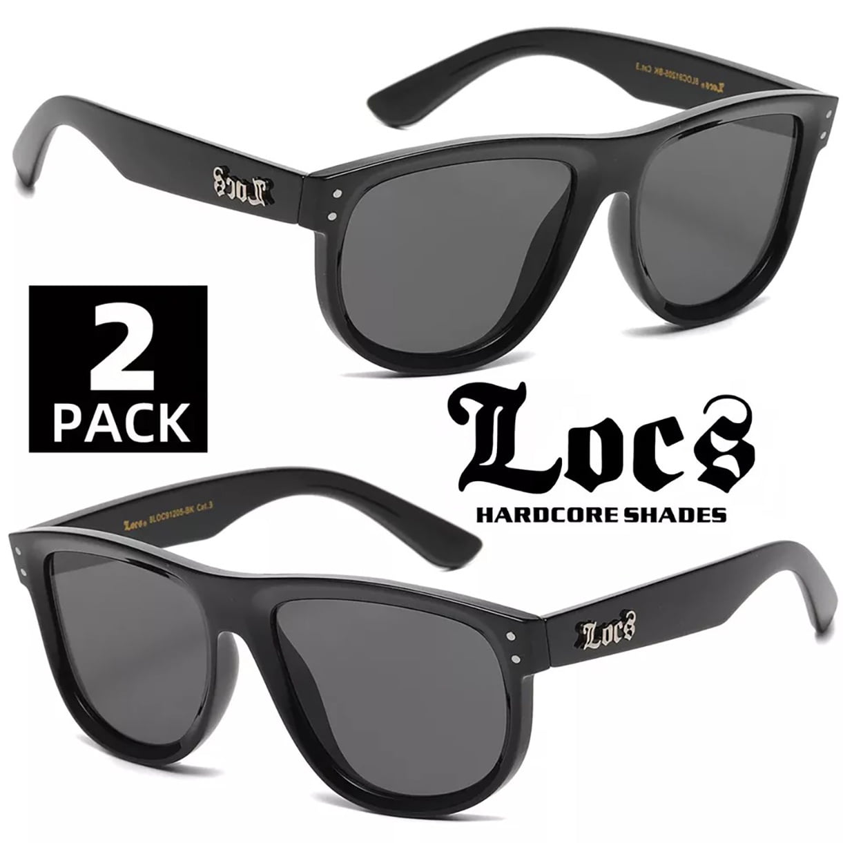 Locs Oversize Glasses Men Dark Lens Biker Large Black OG Sunglasses ...